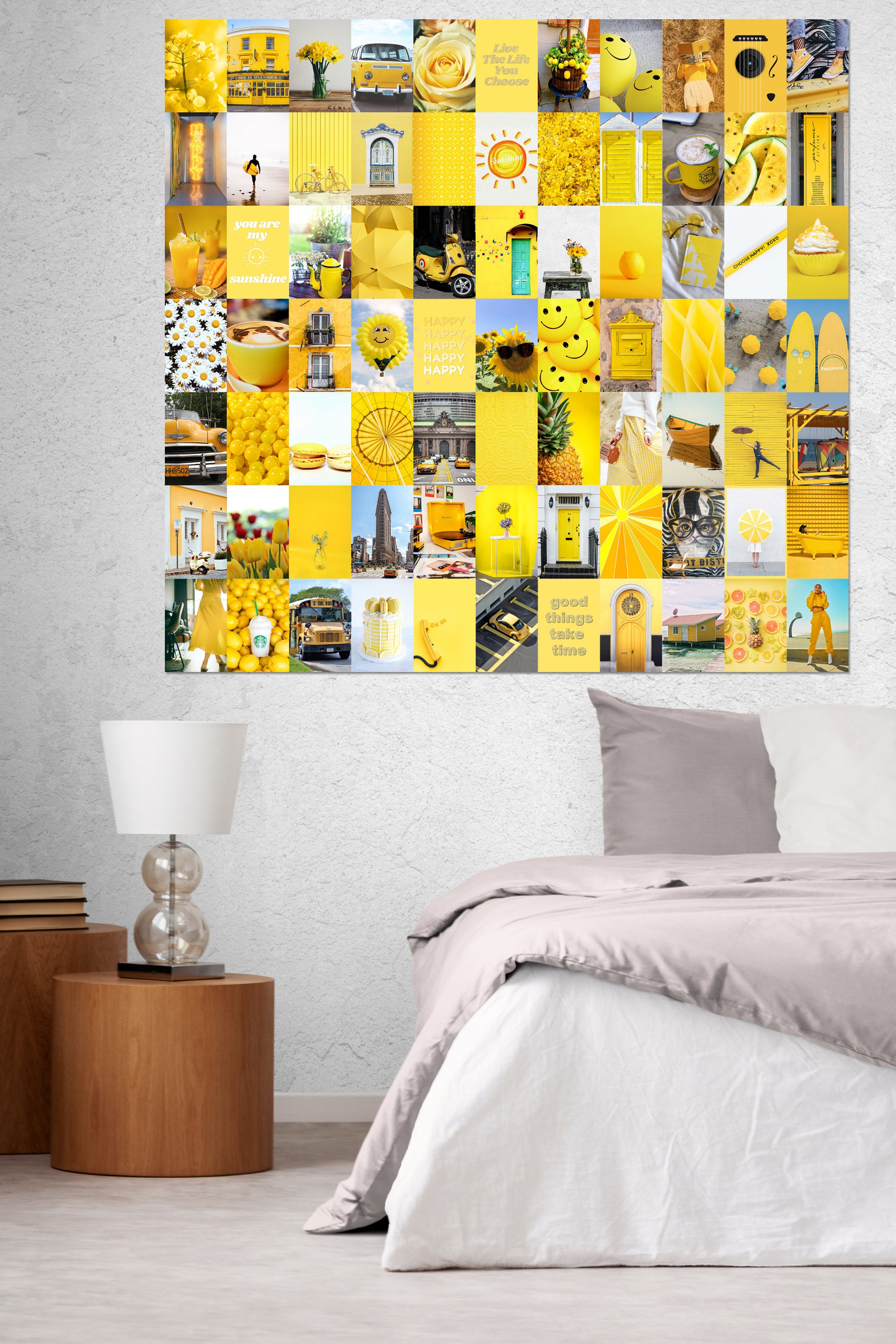Aesthetic Wall Collage Kit Digital Download, 80 Pc Yellow Vsco Pictures ...