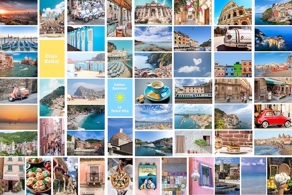 Italy Collage Kit Room Decor Aesthetic Travel Collage Kit - Etsy Australia