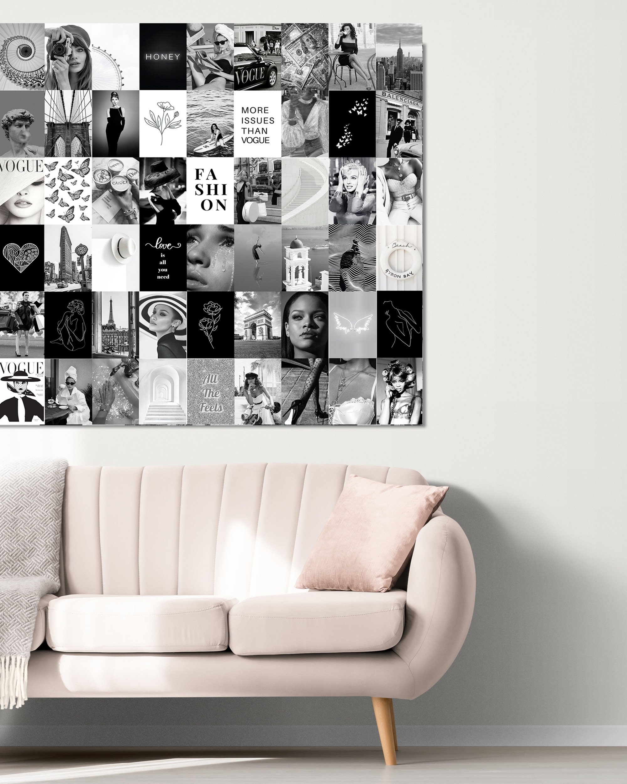 70 Pc Black and White Collage Kit Digital, Fashion Boujee Collage ...