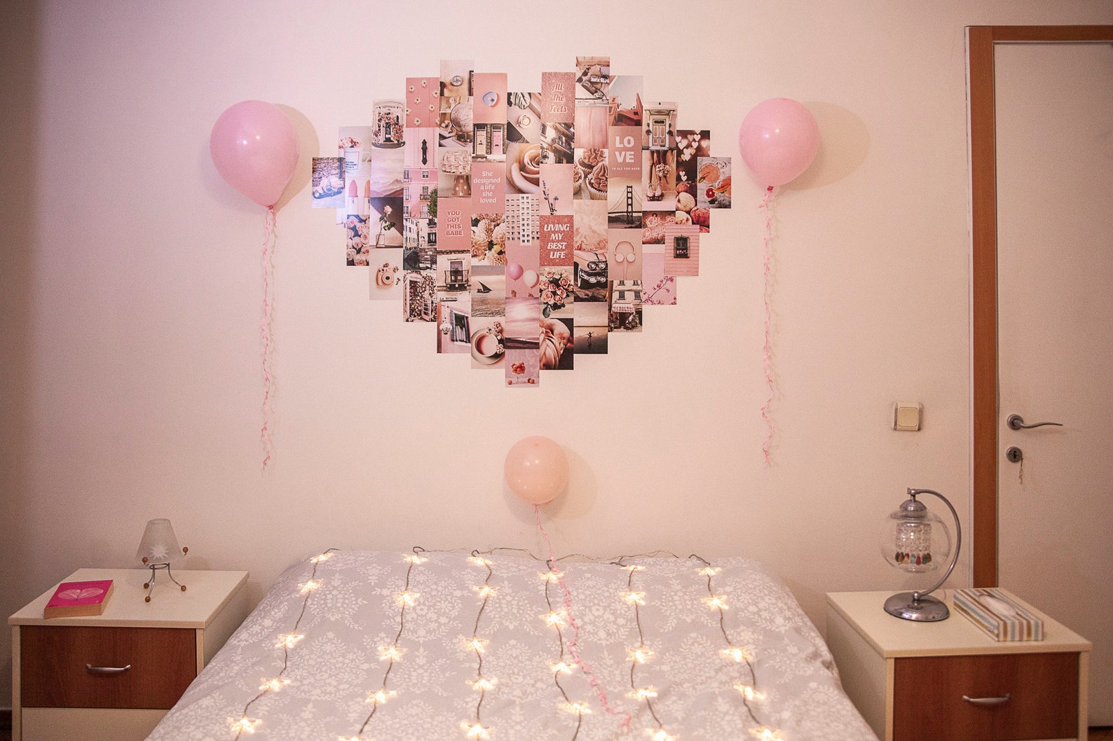 80 Pc Pink Collage Kit Digital, Pink Aesthetic Photo Wall Collage Kit ...