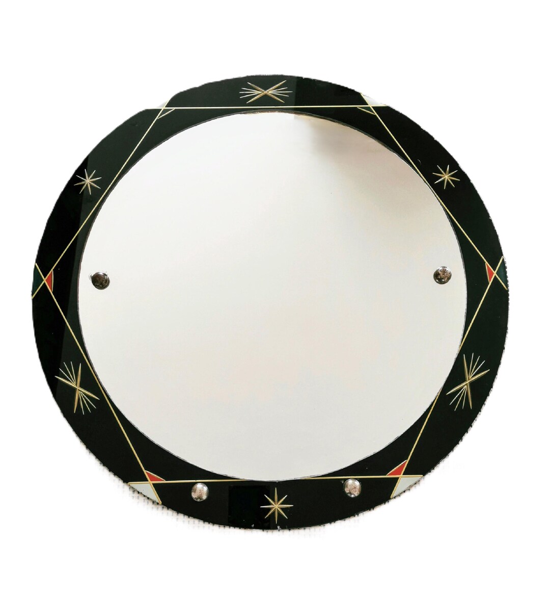 MCM Wall Mirror Space Age Sputnik Design, 60s Rockabilly Era Art Glass ...