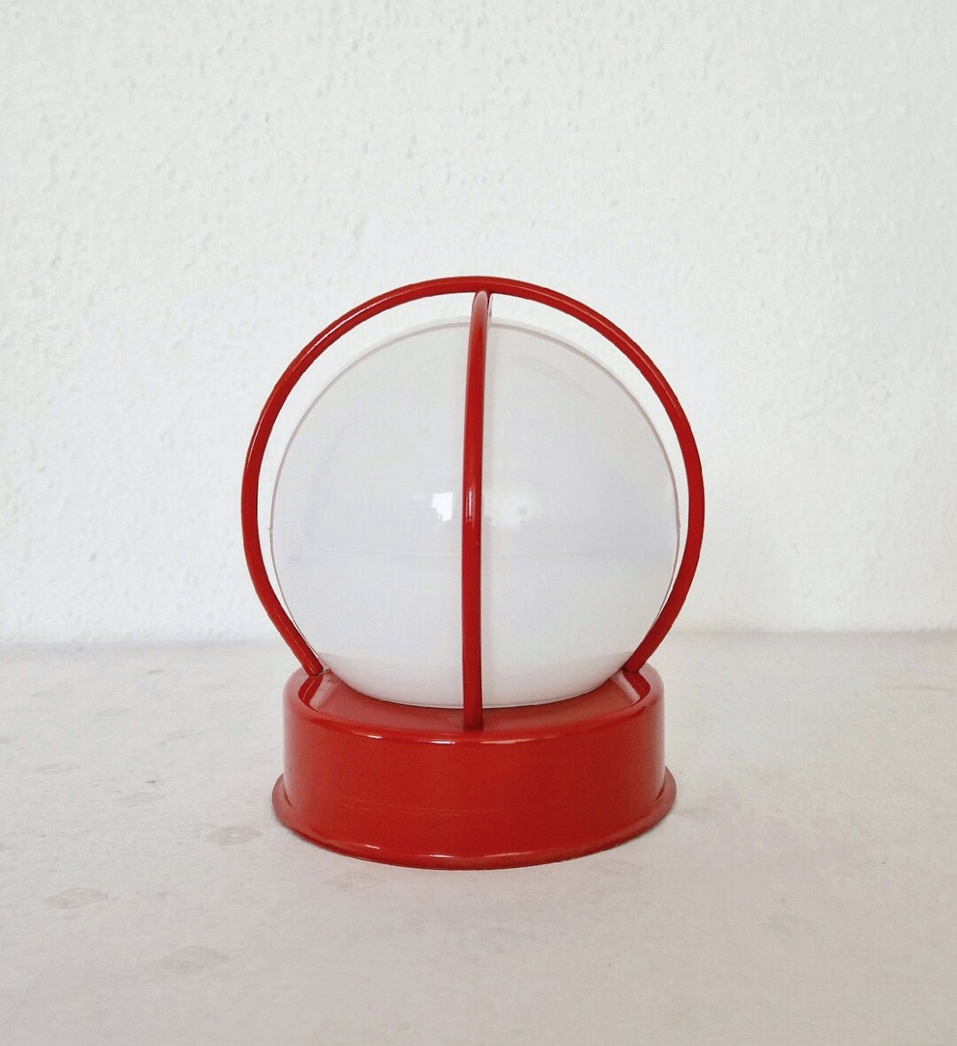 Vintage Ikea Lamp PERISKOP Red Metal and Glass Ball, Postmodern ...