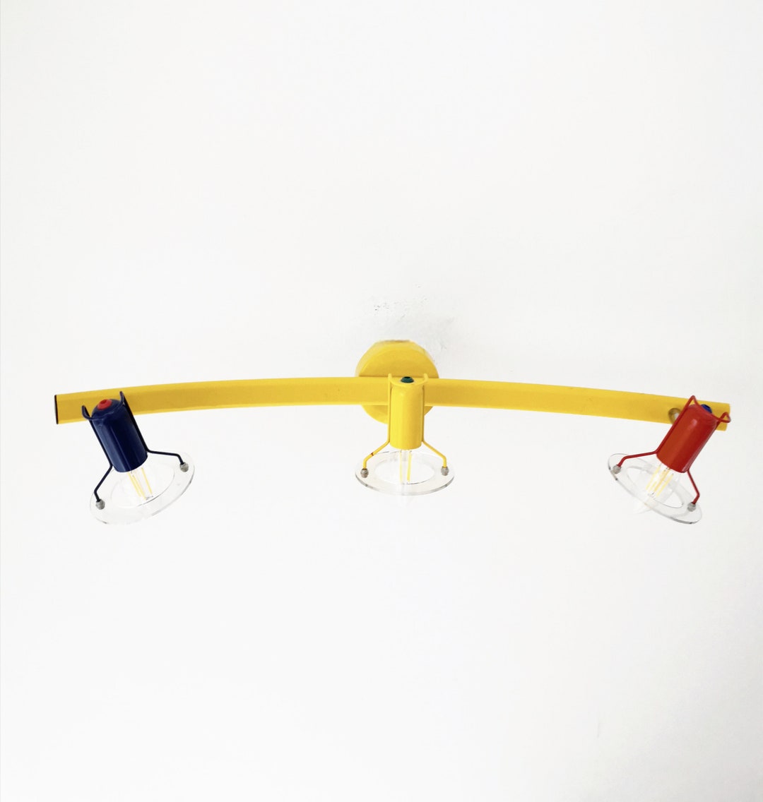 Memphis Style Ceiling Lamp: Postmodern Primary Color Spot Light - Etsy
