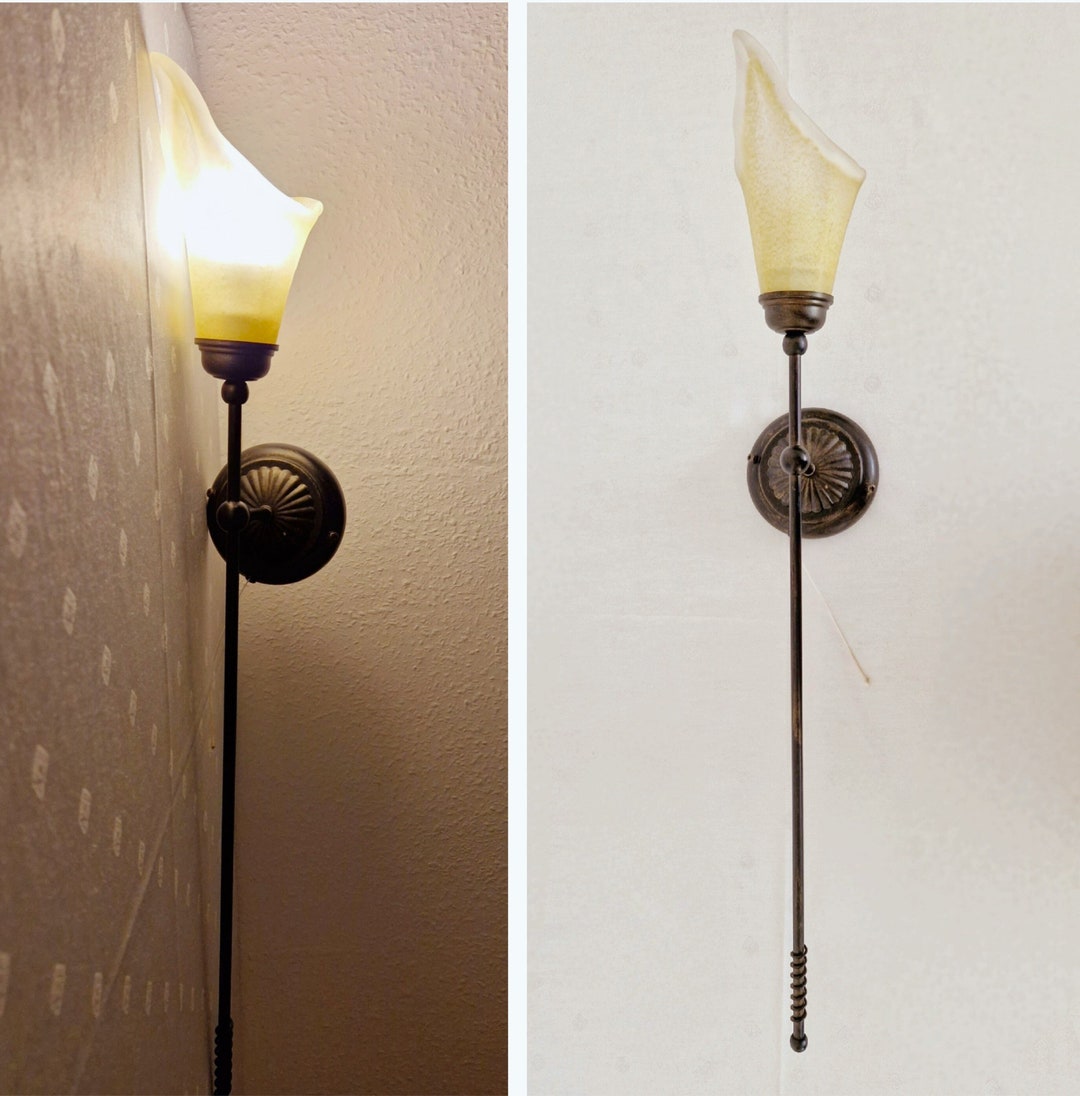 Art Nouveau Style Torch Sconce, Aesthetic Italian Wall Decor 90's ...