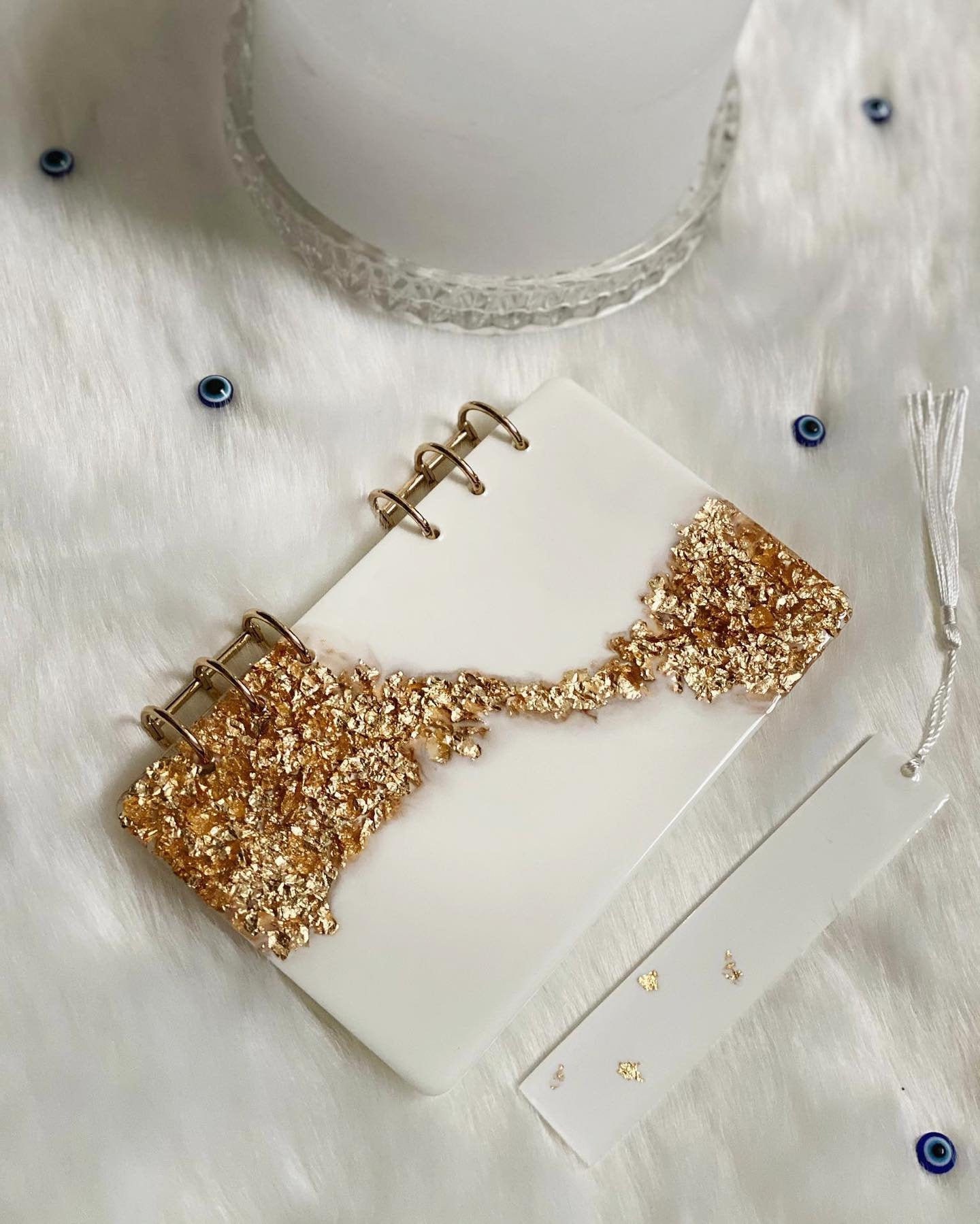 Epoxy Resin/resin Notebook/diary With Bookmark - Etsy UK