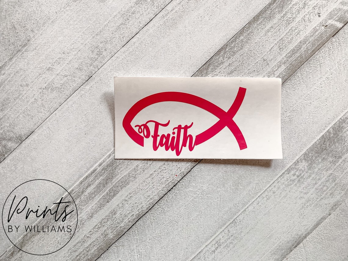 Faith fish decal. Free Shipping | Etsy