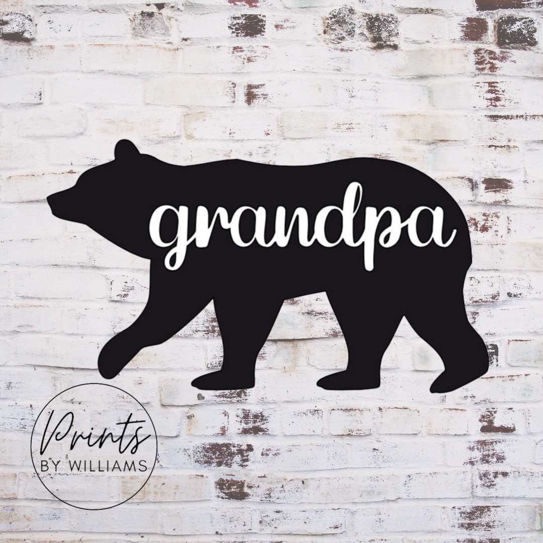 Grandpa Decal / Grandpa Bear Decal / Grandpa Bear Sticker / - Etsy Ireland