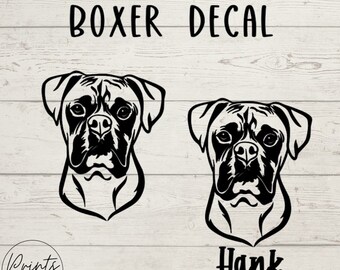 Boxer Dog Decal | Etsy