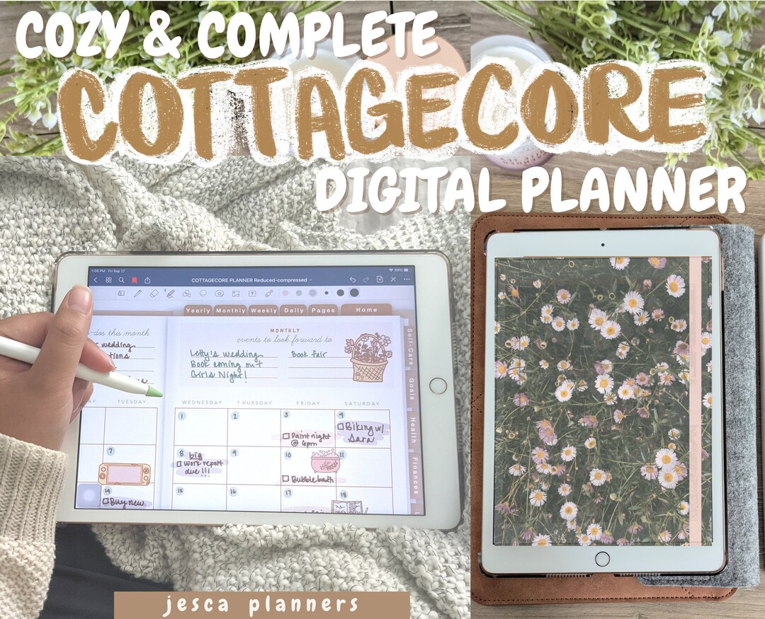 Cottagecore Life Digital Planner UNDATED - Goodnotes Academic Study ...
