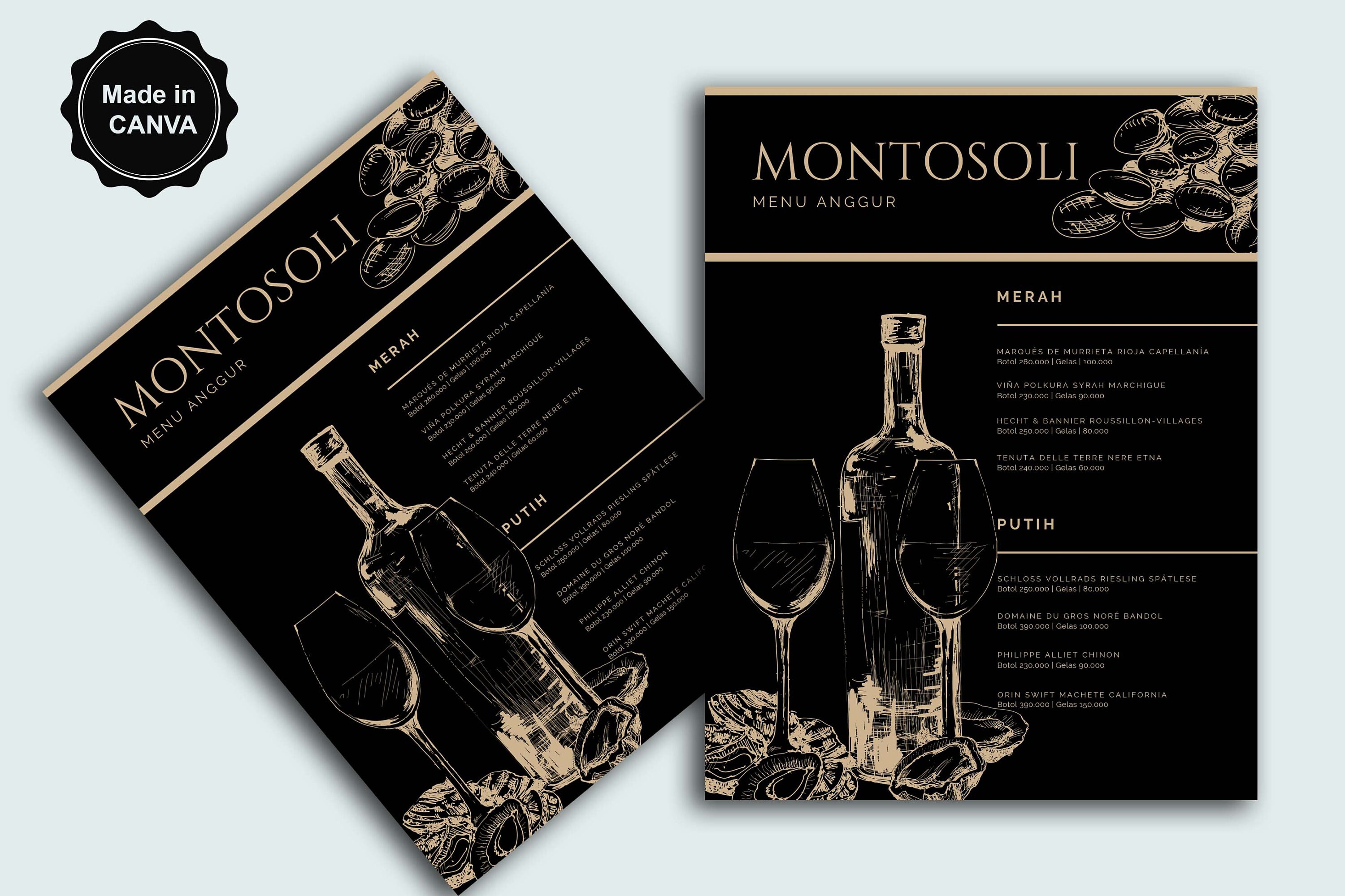 Canva Food Menu Template Restaurant Food Menu Template | Etsy