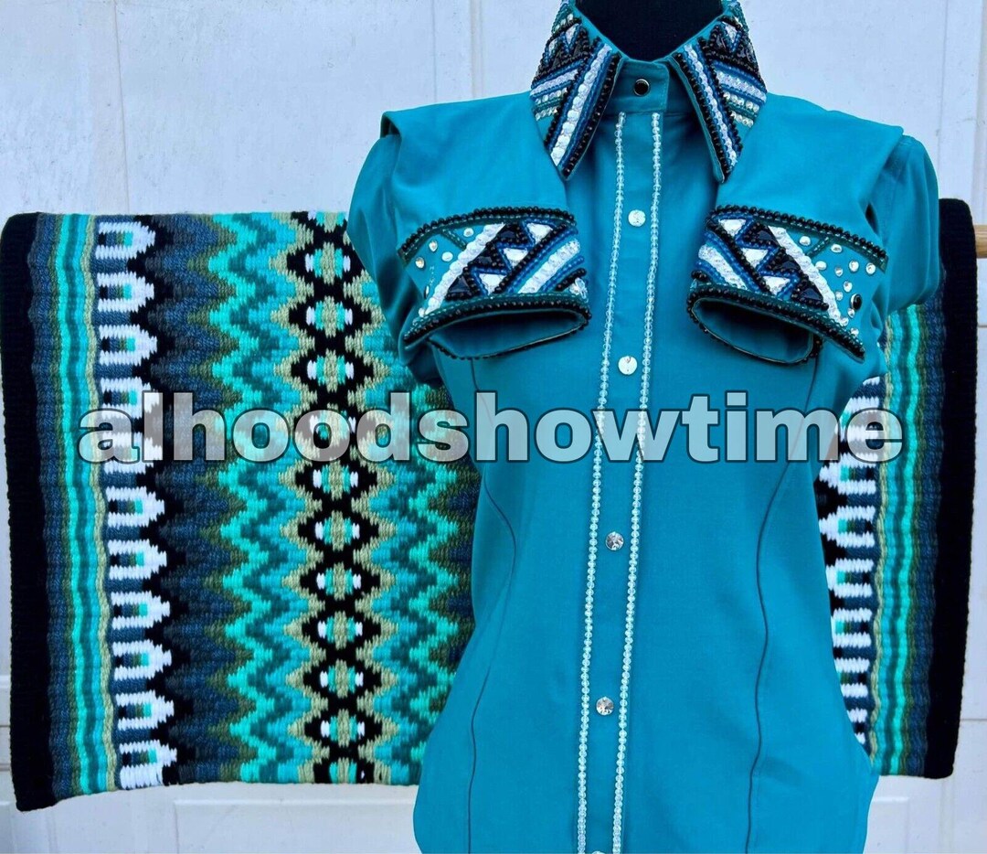 Custom Western Show Shirt & Pad Combo: Rodeo Queen Horsemanship - Etsy
