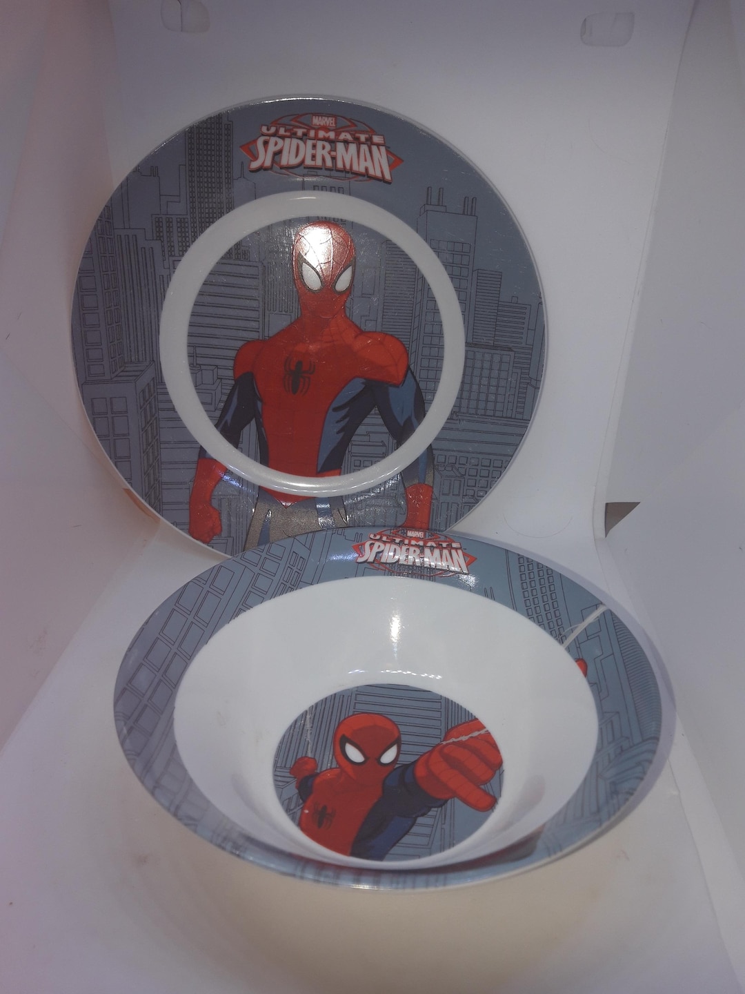 Spiderman Bowl and Plate Set Official Merchandise - Etsy