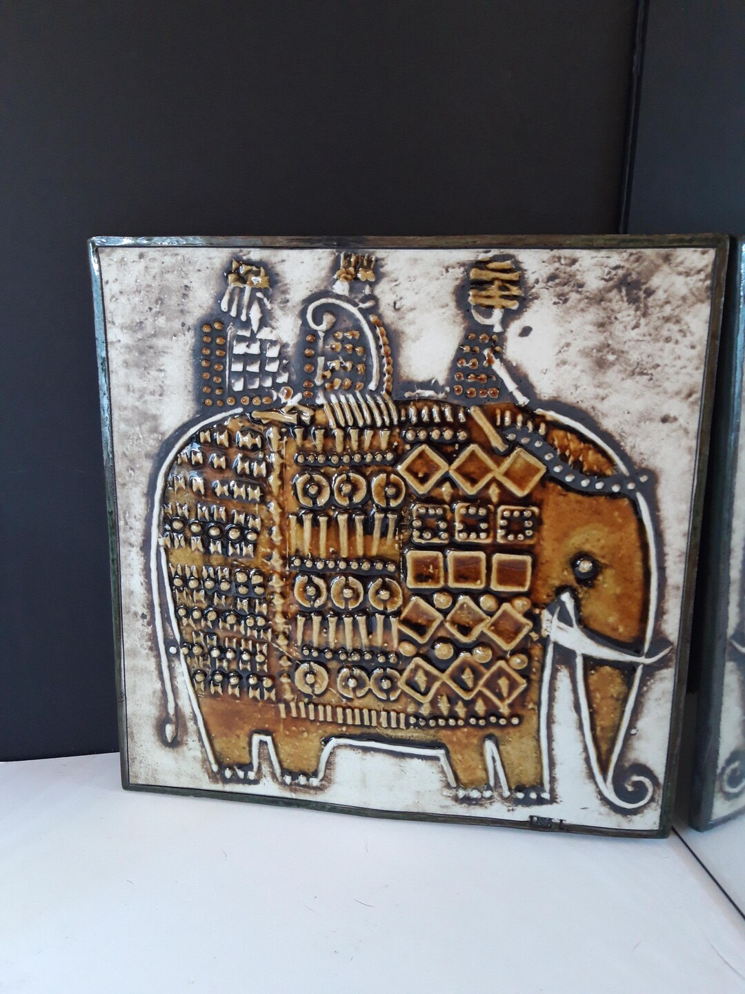 Lisa Larson Amazing Ceramic Art Tile From Renowned Swedish Designer - Etsy