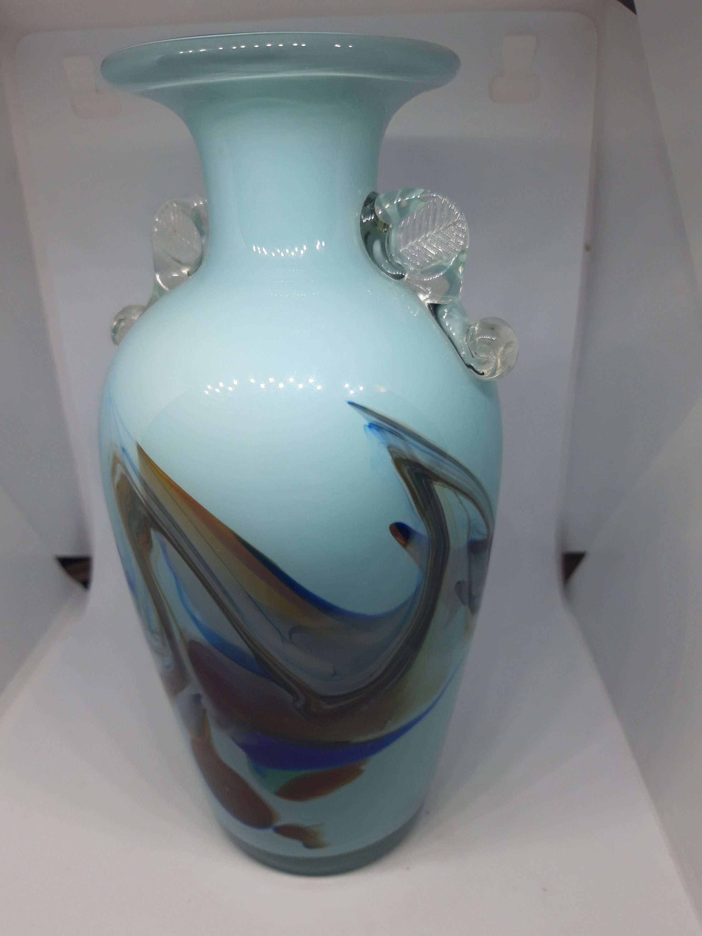 Amaizing Vintage Dalian Glass Vase - Etsy