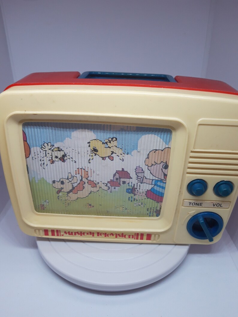 Vtg Musical Television Toy With Sound and Moving Picture - Etsy