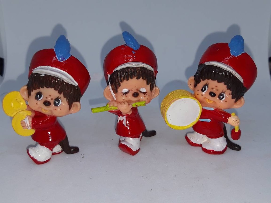 Three Cute Monchichi Monkeys as Musicians. From Sekiguchi, Japan ...