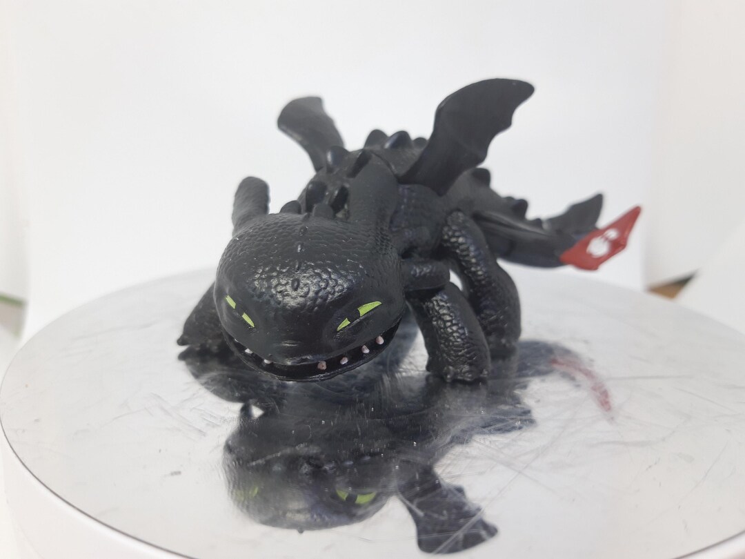 Toothless Little Dragon Figurine From How to Train Your Dragon - Etsy