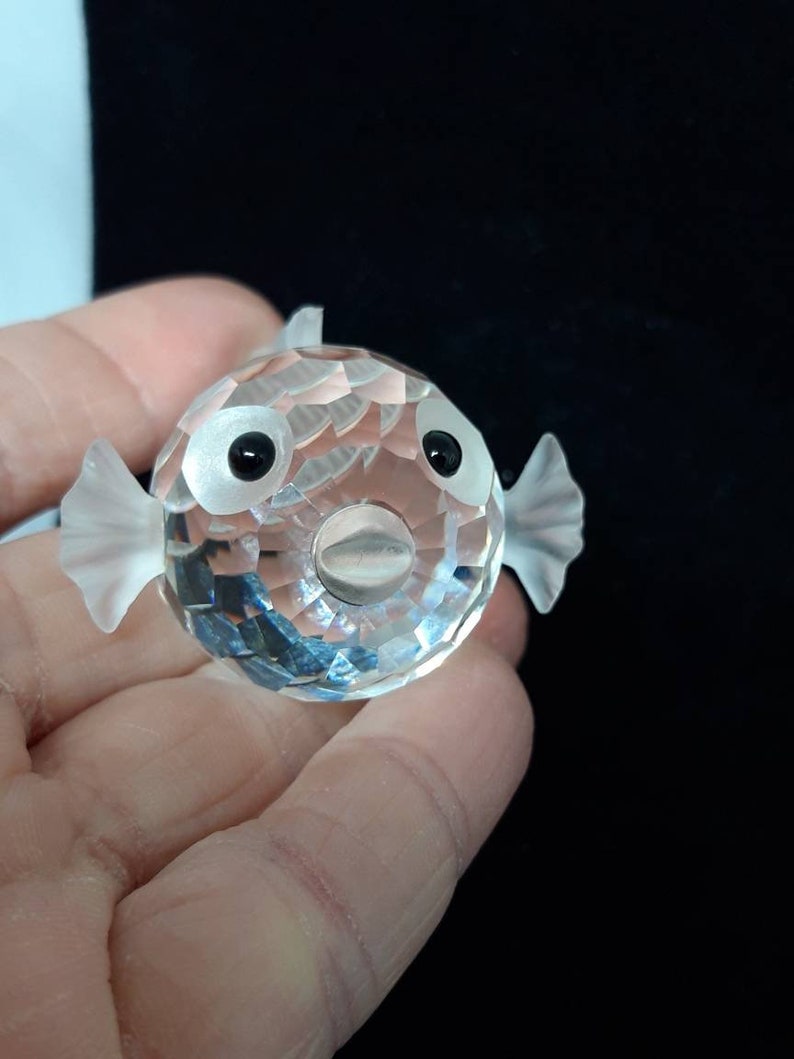Swarovski Miniature: Cutest Little Puffer Fish. - Etsy