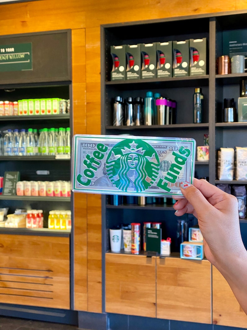 Coffee Inspired Laminated Cash Envelopes Wallet, Cash Envelopes ...