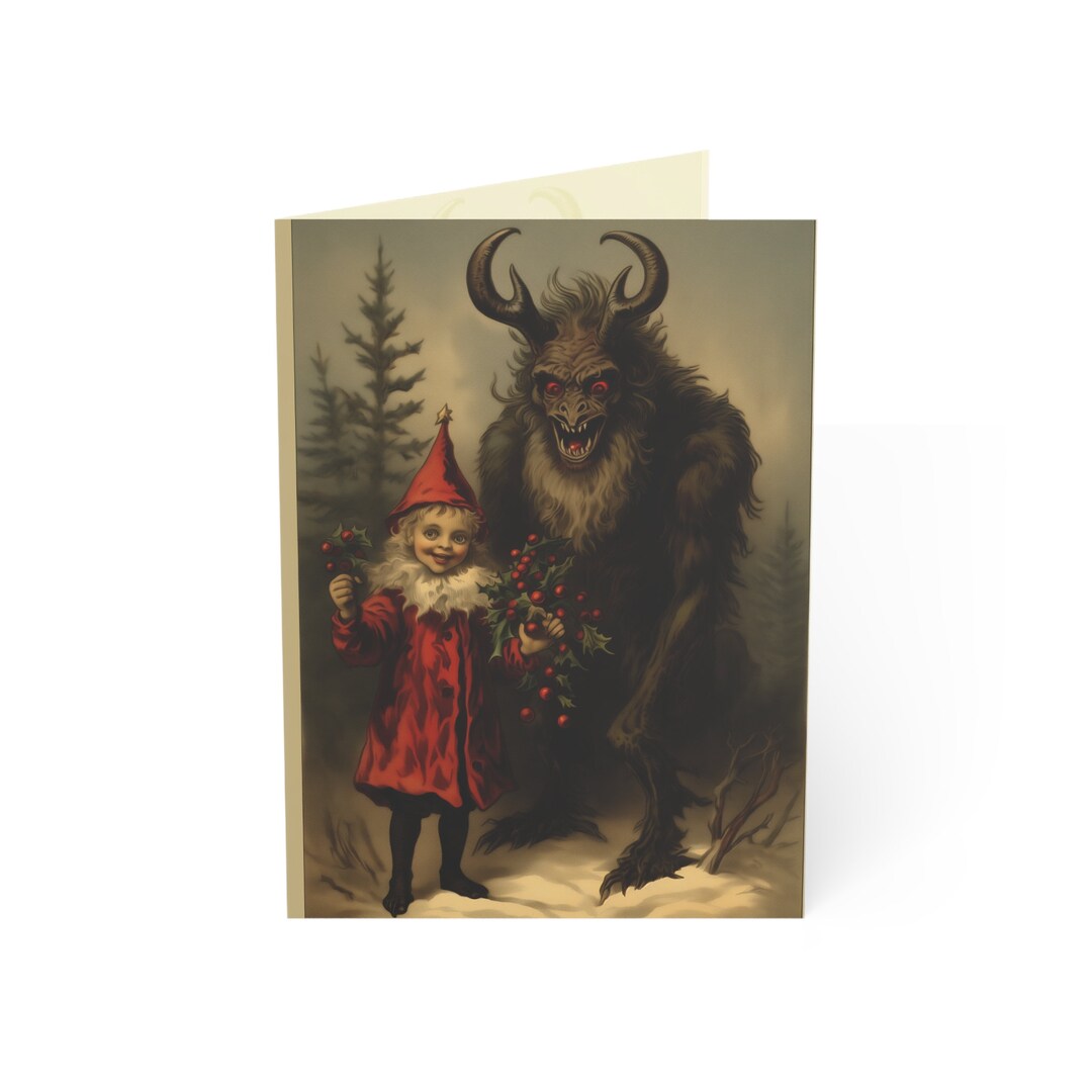 Krampus & Elf Macabre Christmas 2023 Series Card 16a Folded - Etsy ...