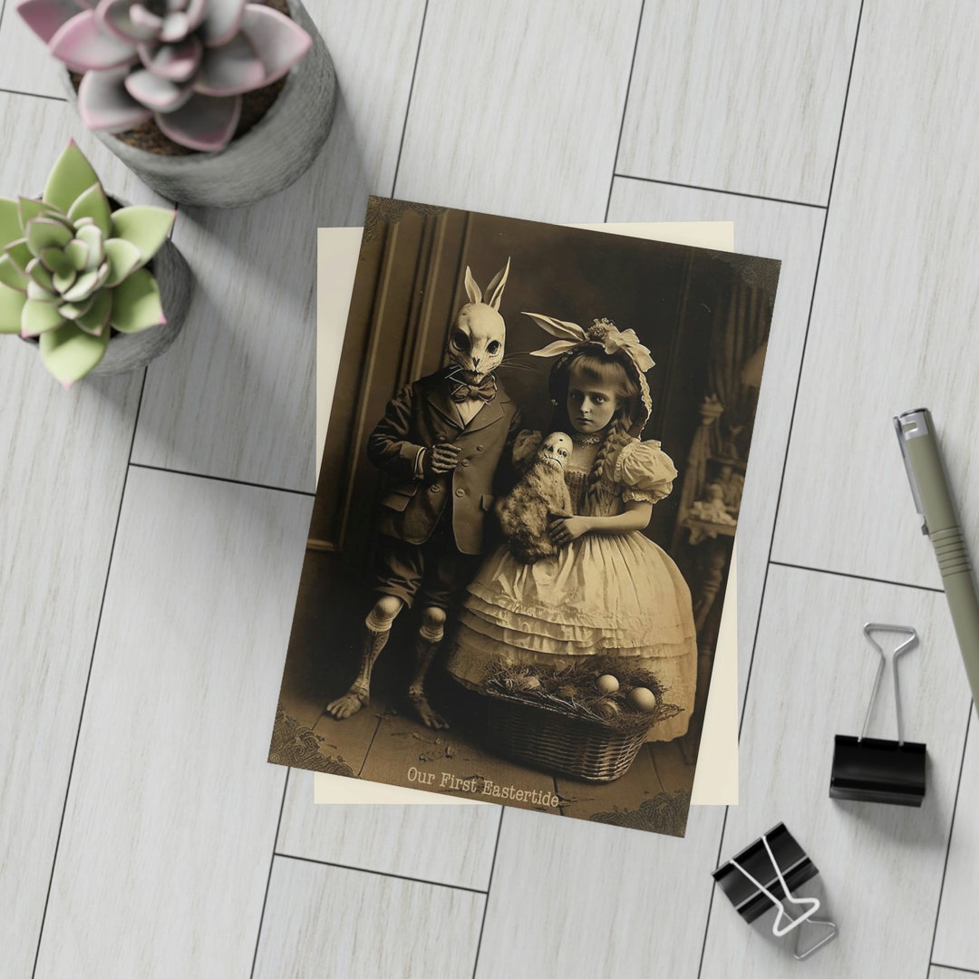 Easter Victorian Era Style Greeting Card 43 sepia Bun - Etsy