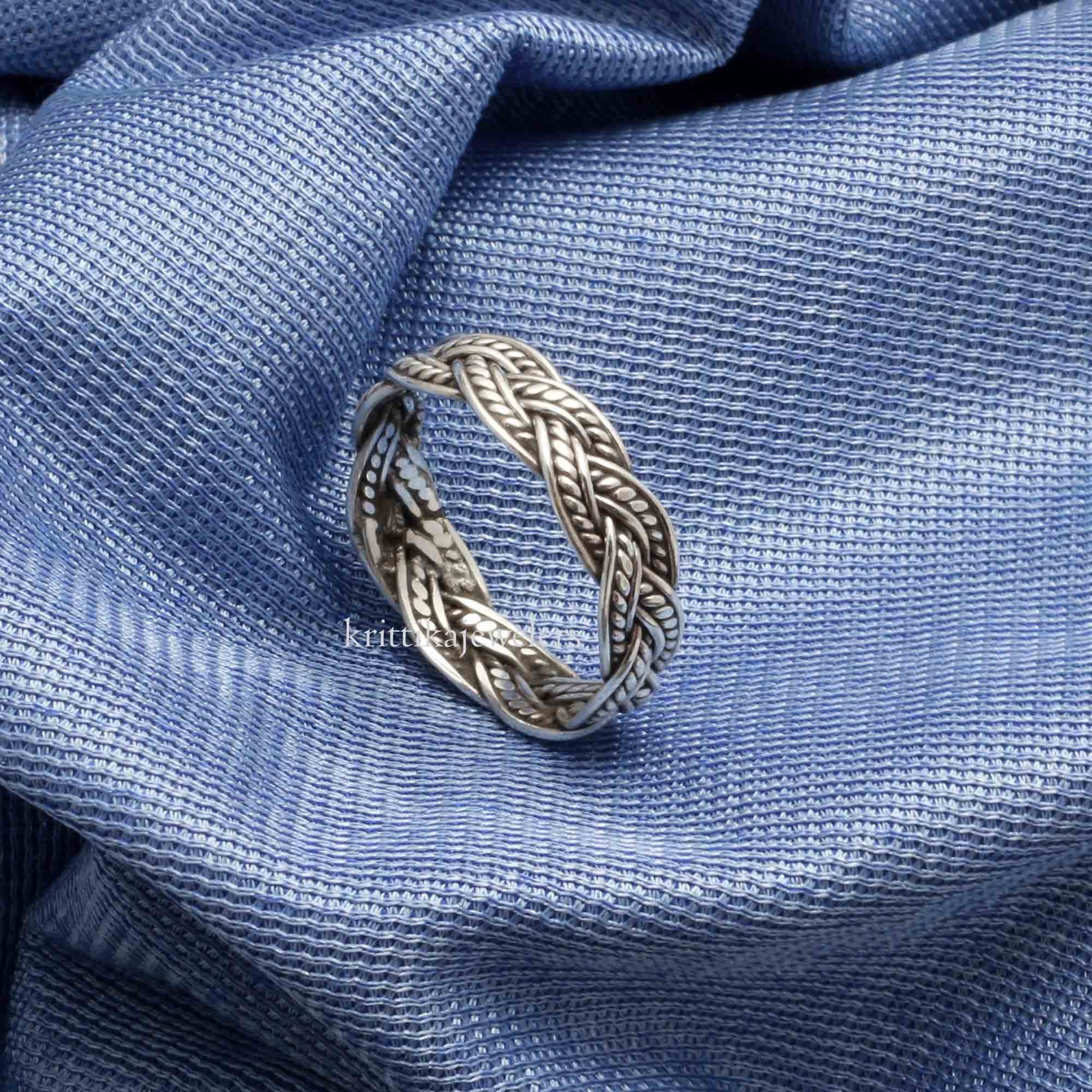 Silver Midi Ring 925 Sterling Silver Handmade Band | Etsy