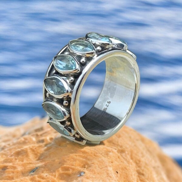 Spinner Ring Sterling Silver - Etsy