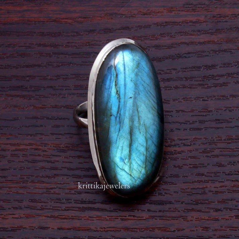 Labradorite Ring - Etsy
