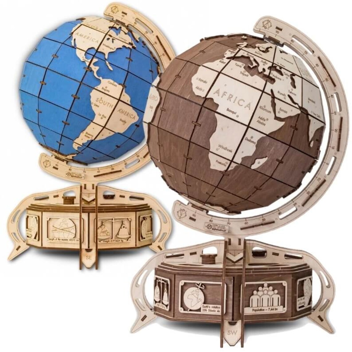 Laser Cut Globe Jewelry Box File Sticker Pdf Silhouette Template Cnc ...