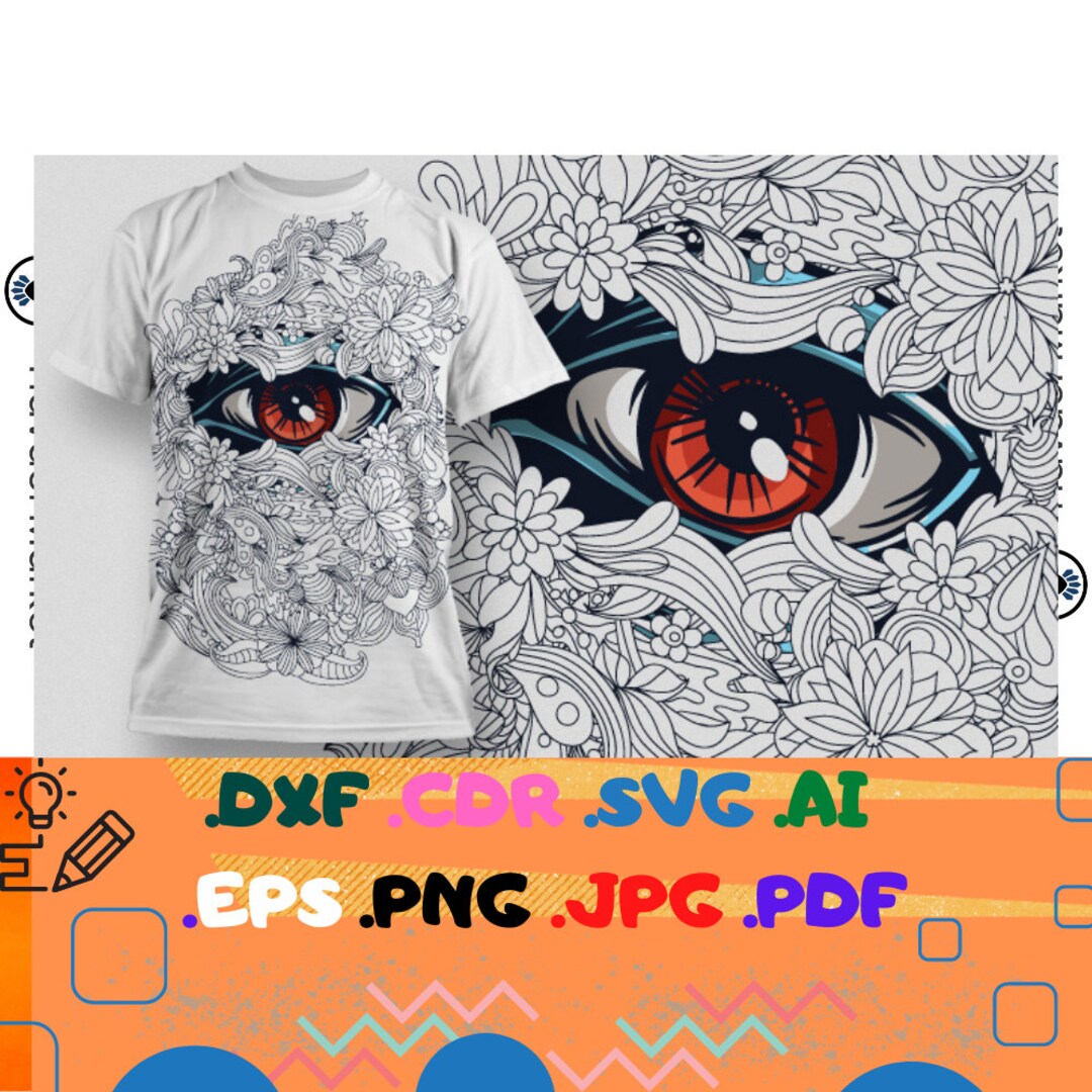 One Red Eye T-shirts Design Cut Svg Dxf File Wall Sticker Pdf ...