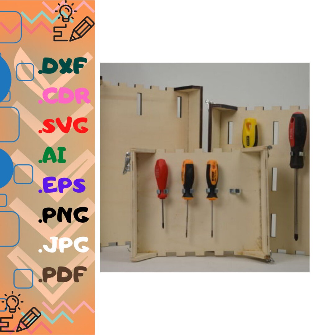 Hardware Tool Organizer, Hand Assembled Tool Storage Rack, Leather ...