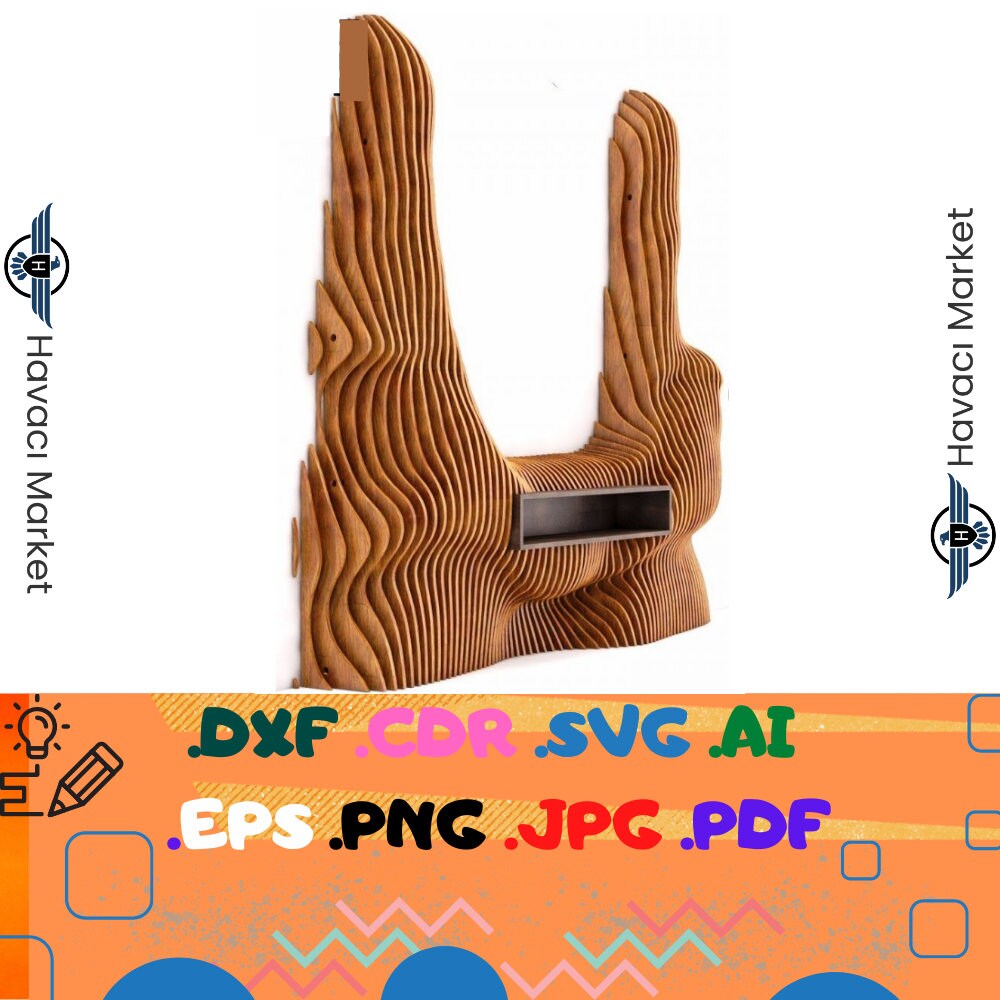 Parametric Wave Back Wall Panel Laser Cut Vector Svg Cdr Dxf File Wall ...