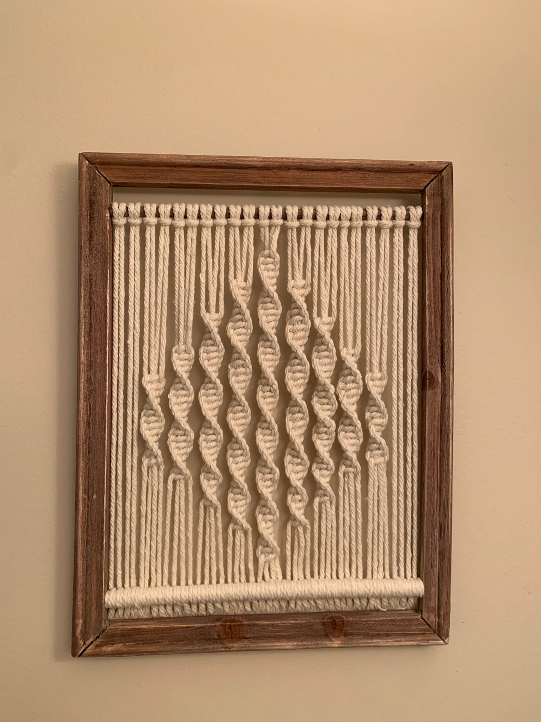 Framed Macrame Wall Art / Macrame in a Frame / Macrame Hanging in a ...