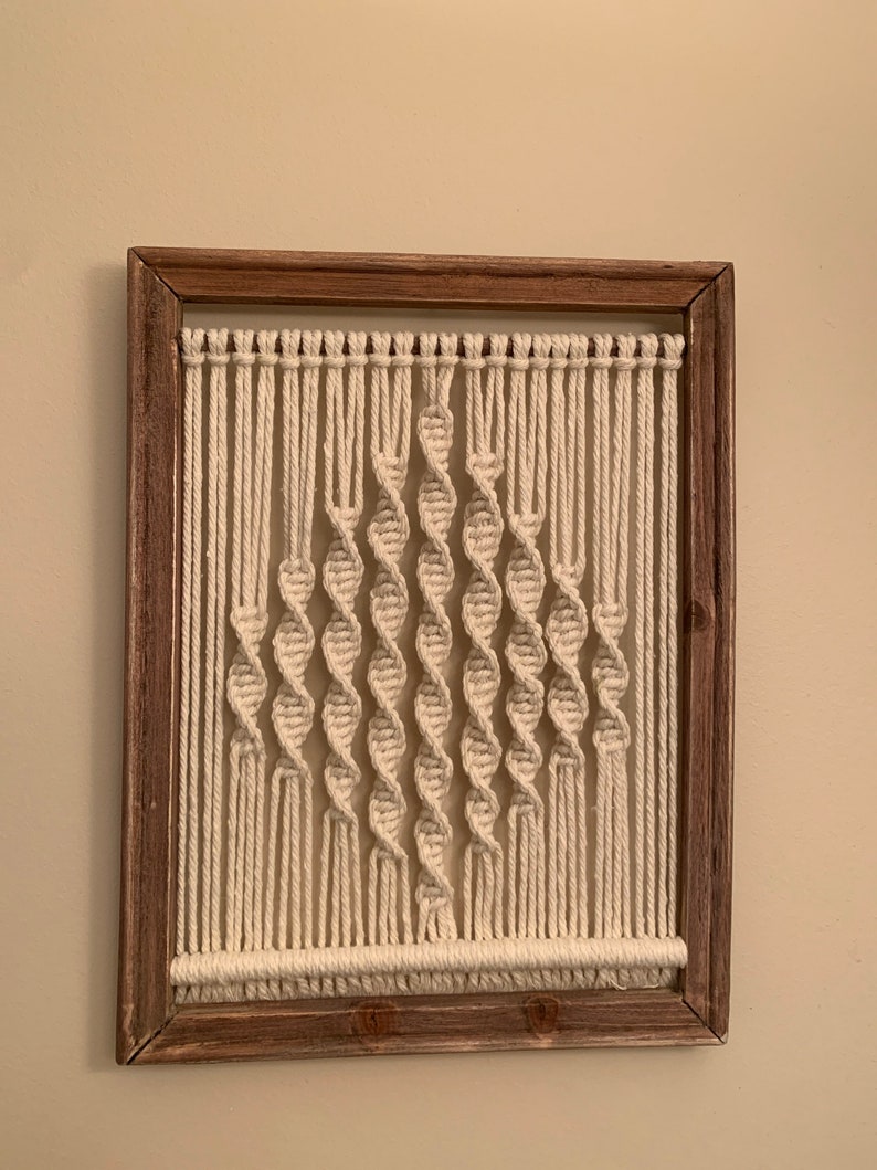Framed Macrame Wall Art / Macrame in a Frame / Macrame Hanging in a ...