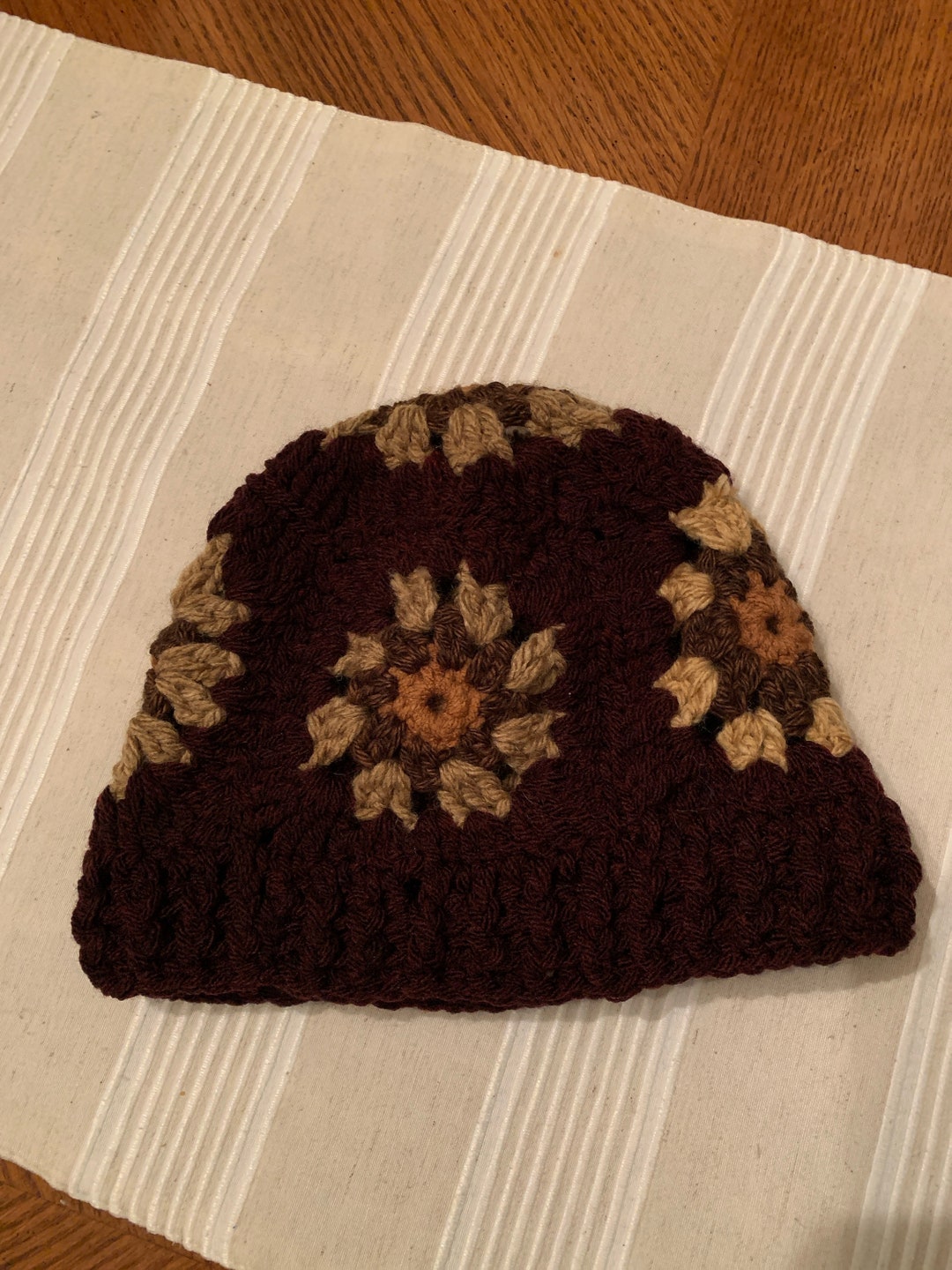 Toddler Crochet Granny Square Beanie / Crochet Beanie / Toddler Crochet ...