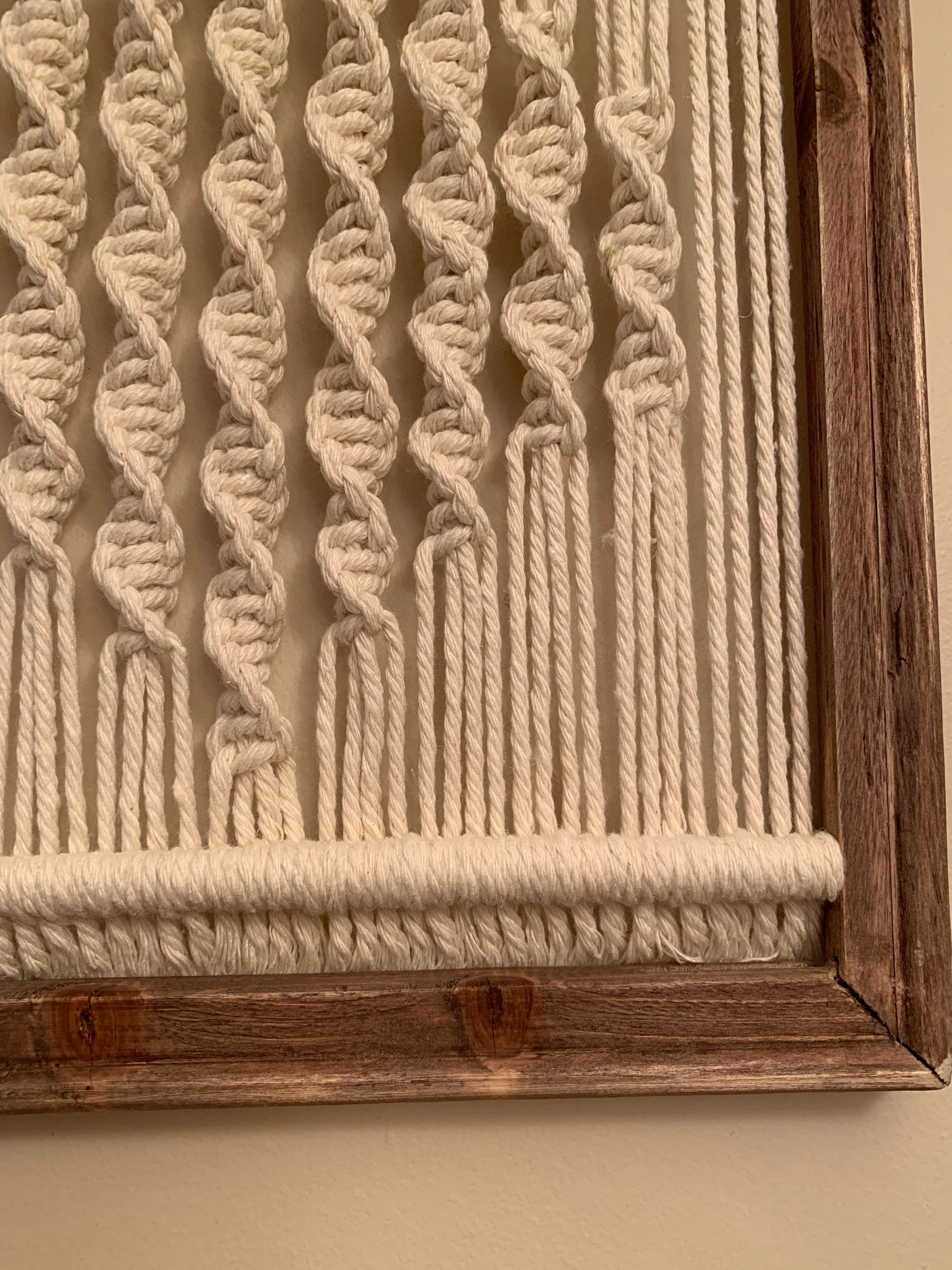 Framed Macrame Wall Art / Macrame in a Frame / Macrame Hanging in a ...