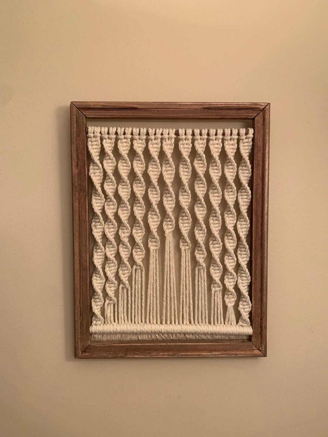 Framed Macrame Wall Art / Macrame in a Frame / Macrame Hanging in a ...