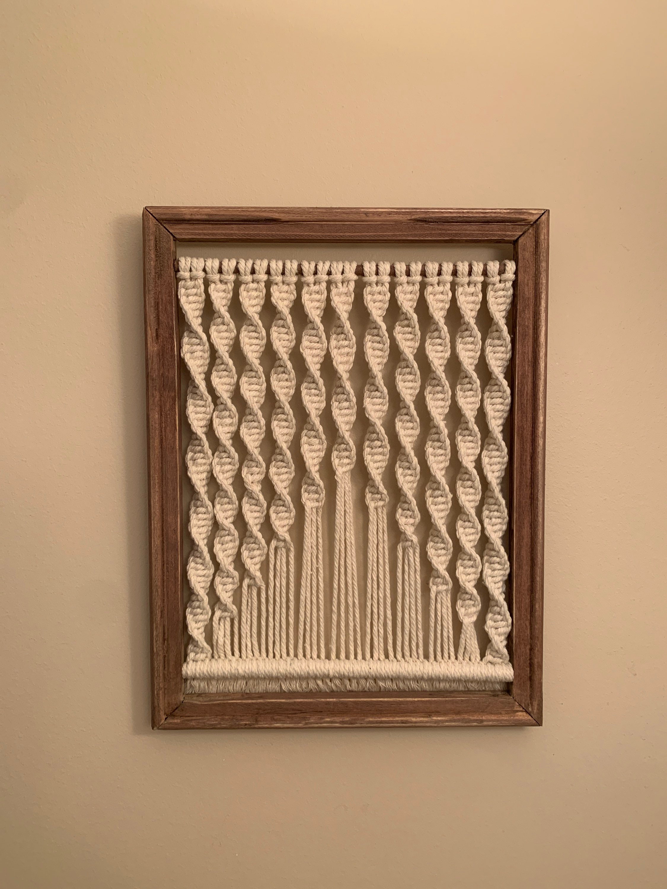Framed Macrame Wall Art / Macrame in a Frame / Macrame Hanging in a ...