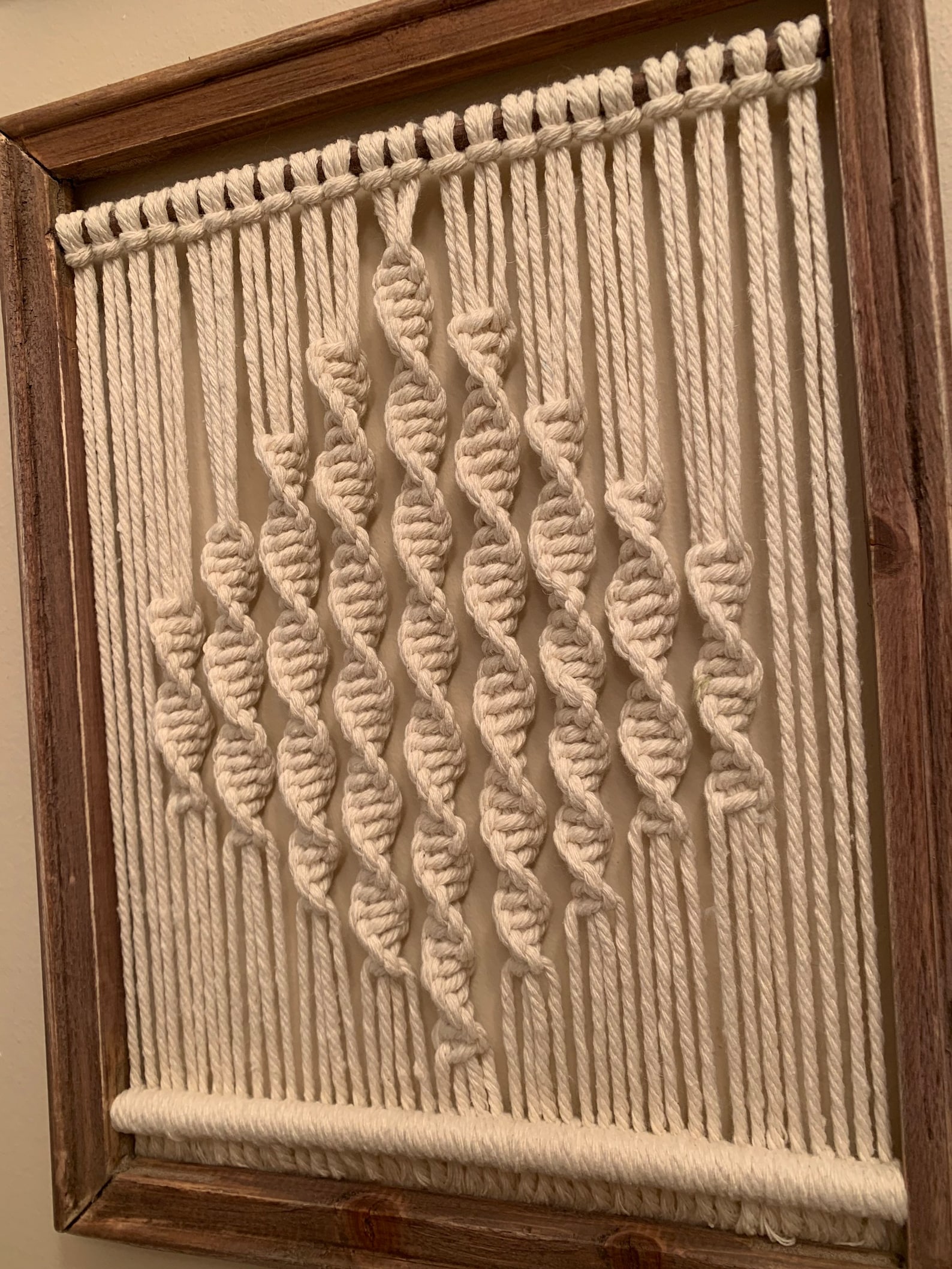 Framed Macrame Wall Art / Macrame in a Frame / Macrame Hanging in a ...