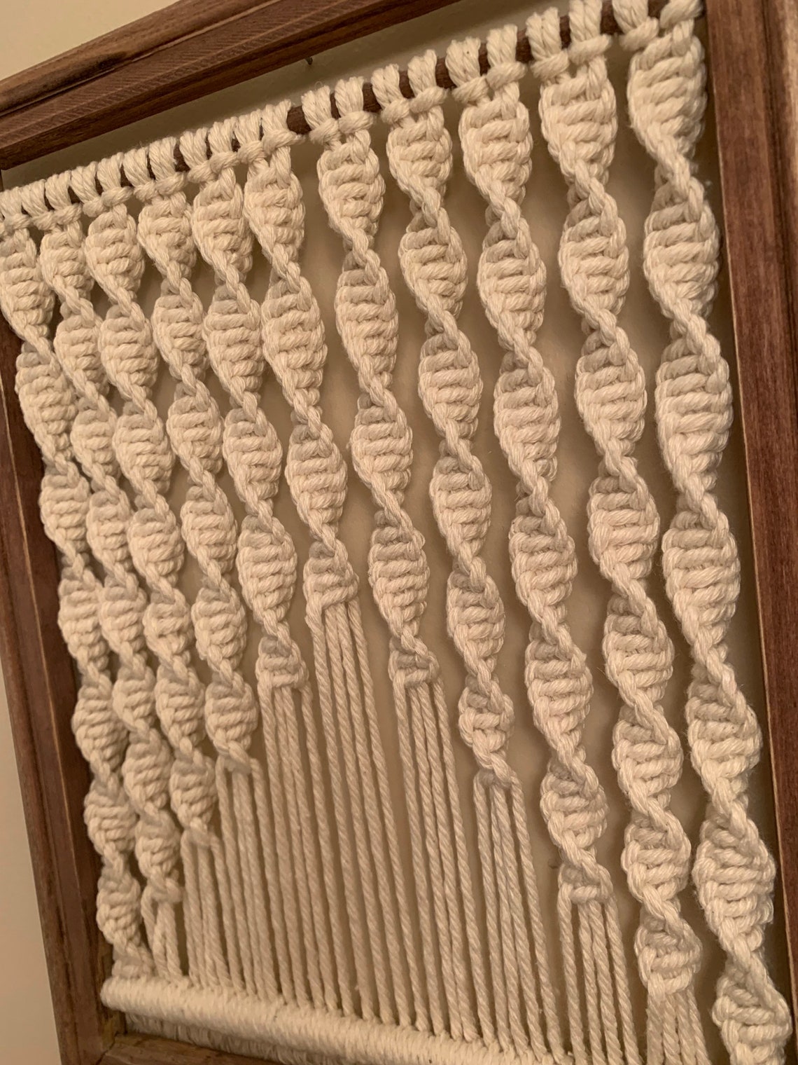 Framed Macrame Wall Art / Macrame in a Frame / Macrame Hanging in a ...