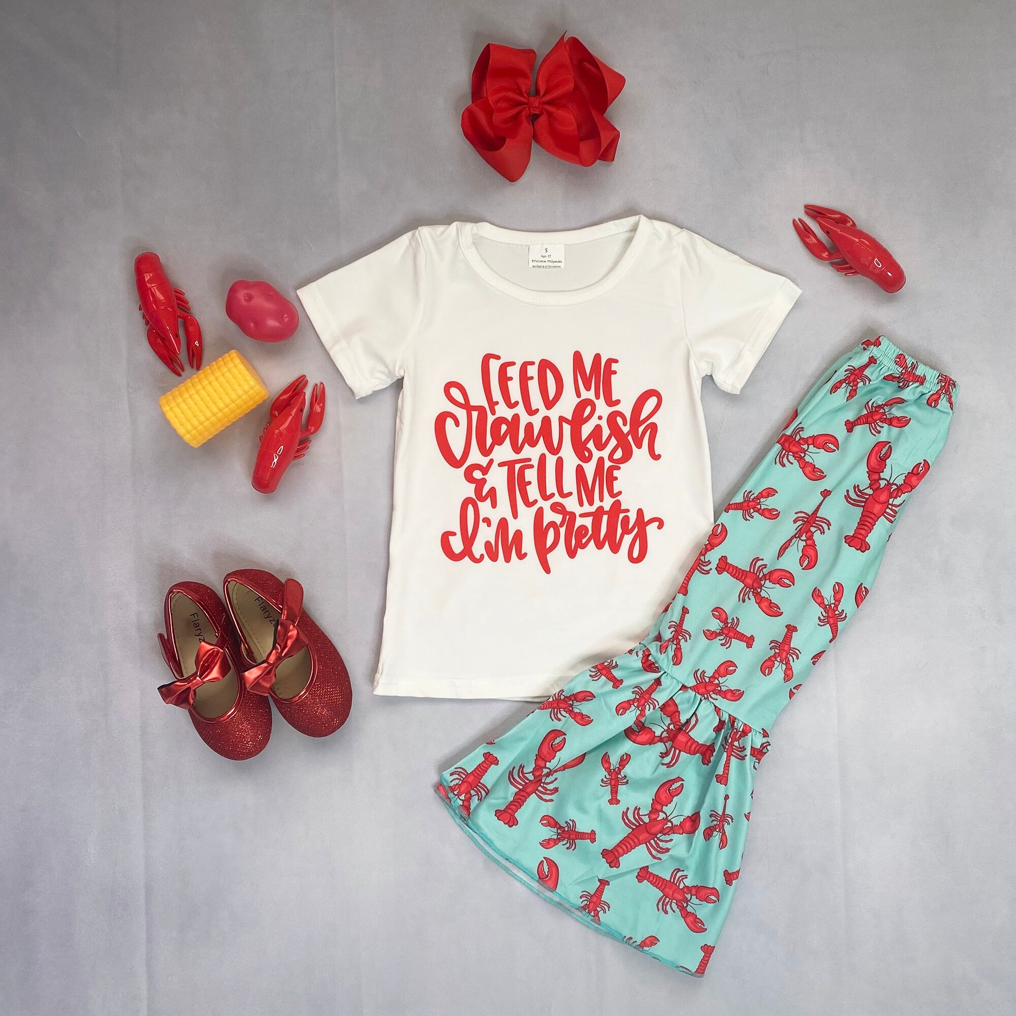 Feed Me Crawfish and Tell Me I’m Pretty Girls Outfit | Crawfish Boil ...