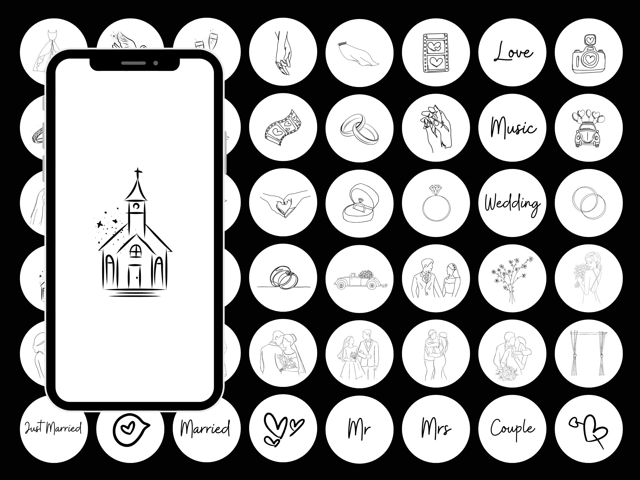 Wedding Instagram Highlight Covers , Wedding Backgrounds for Instagram ...