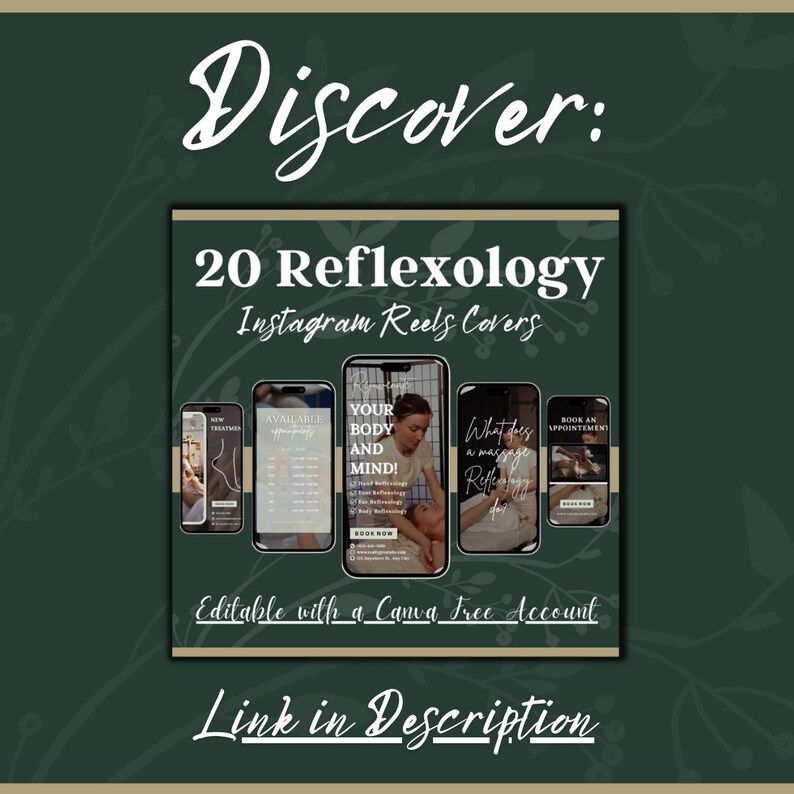 Reflexology Instagram Template, Foot Reflexology, Editable Reflexologist Instagram Posts Stories ...