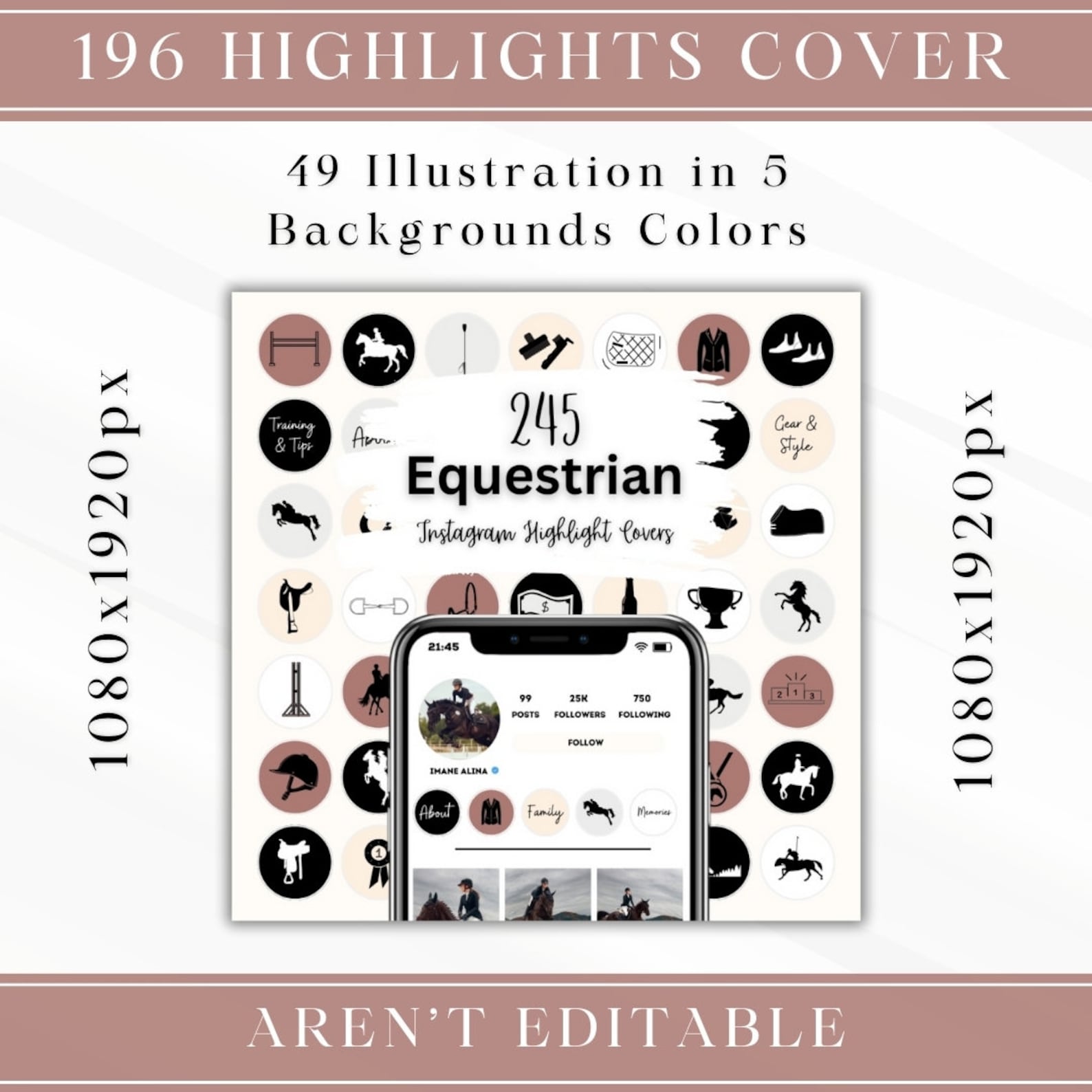 Equestrian Social Media Templates: Horse Posts & Story Highlights ...
