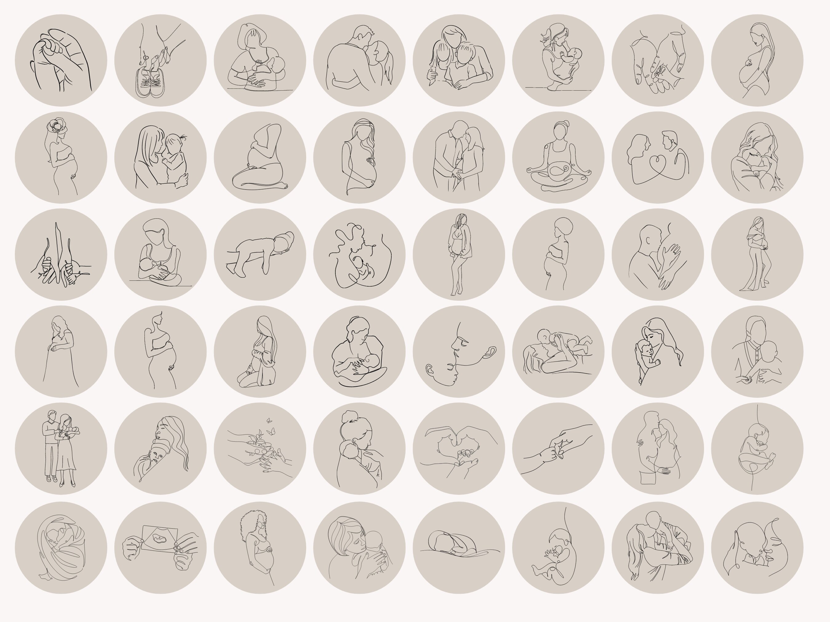 Motherhood Instagram Highlight Covers Neutral Mom Life Backgrounds ...