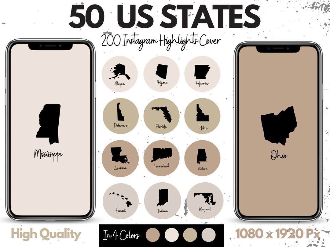 USA Maps Highlight Instagram Usa States Maps Icons USA Blogger ...