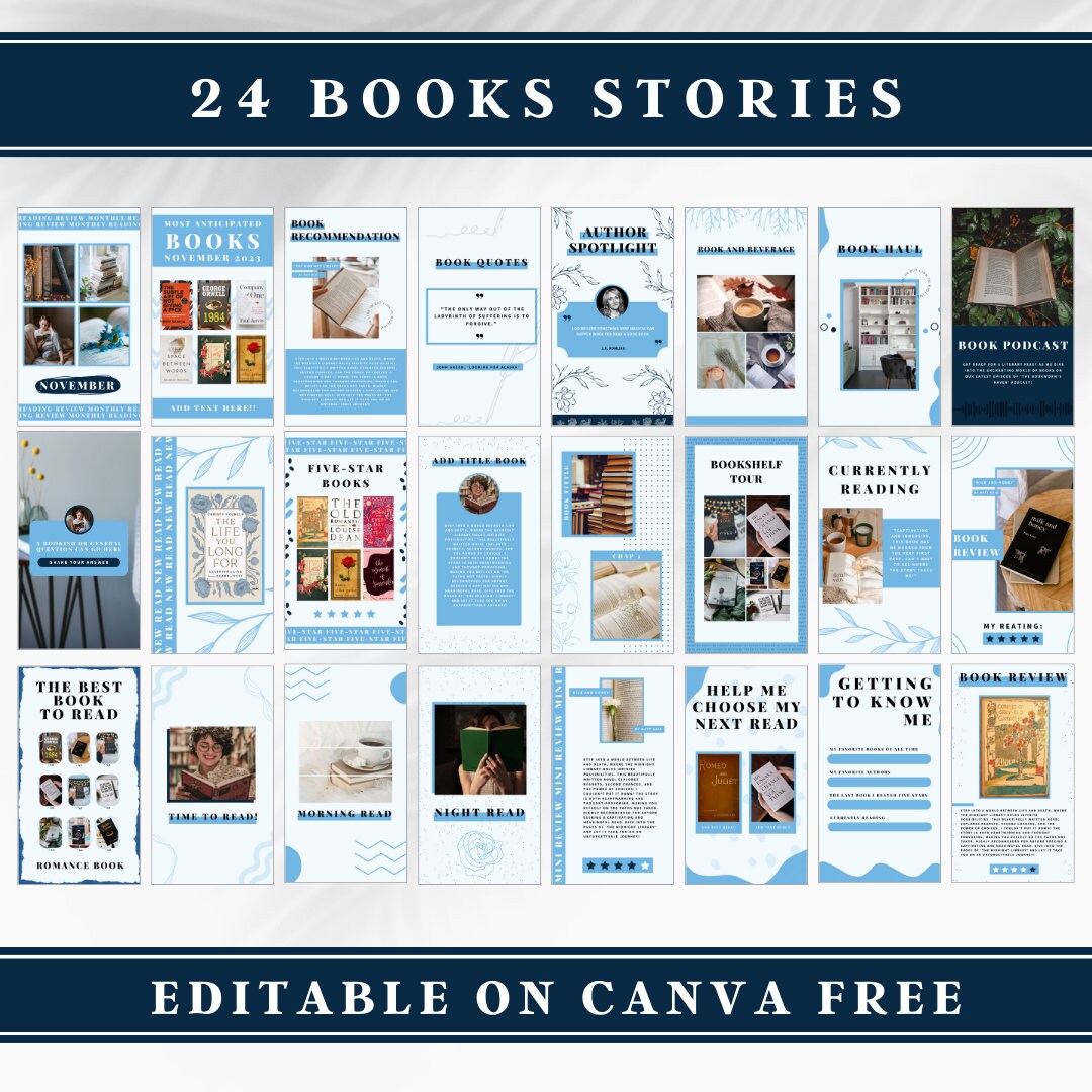 Books Instagram Posts Templates, Minimalist Bookstagram Templates ...