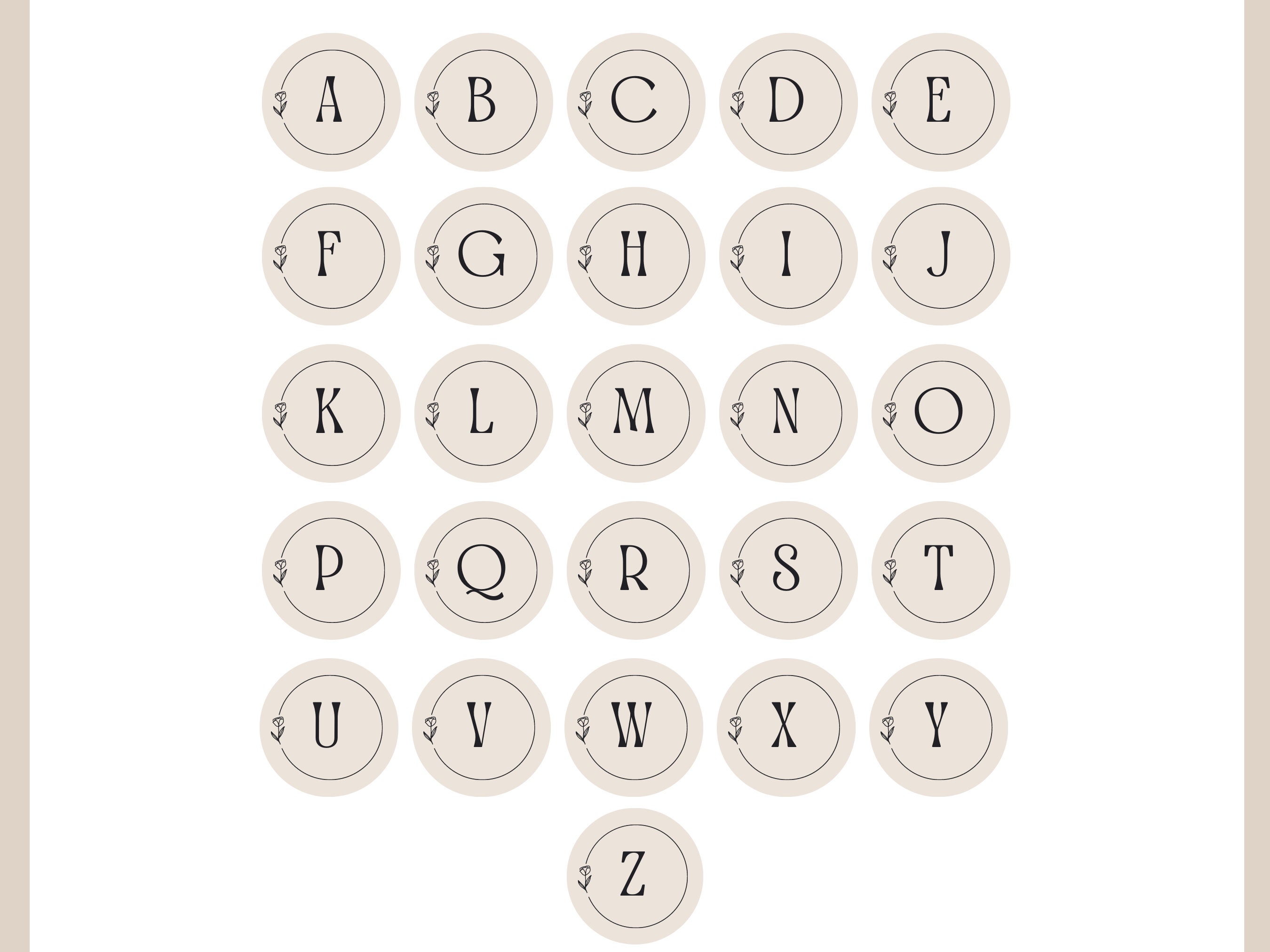 Letter Instagram Highlight Covers Neutral Letters Icons Story Alphabet ...