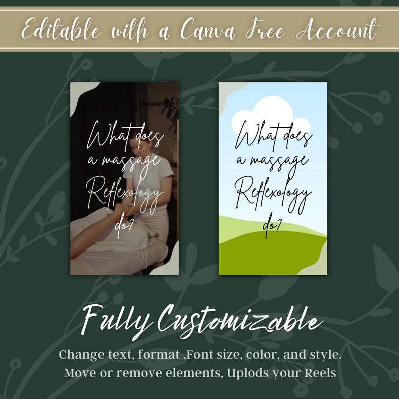 Reflexology Instagram Template, Foot Reflexology Video Reels, Reflexologist Instagram Reels ...
