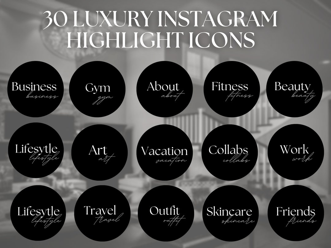 Luxury Social Media Covers | LUXURY Instagram Story Highlight Covers ...